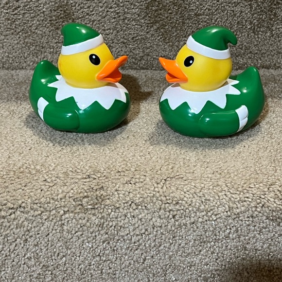 Toys | Rubber Ducks Set Of 2 Christmas Elf Bath Toys Baby New | Poshmark